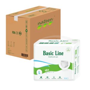 Caja Pañales Calzon Adultos Basic Line Talla L 80 unidades NATEEN
