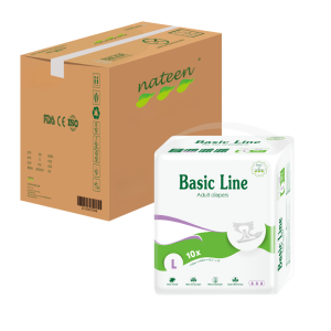 Caja Pañales Adultos Basic Line Talla L 80 unidades NATEEN